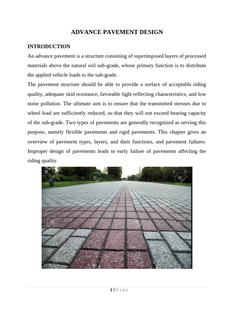Advance Pavement Design | PDF | Road Surface | Concrete