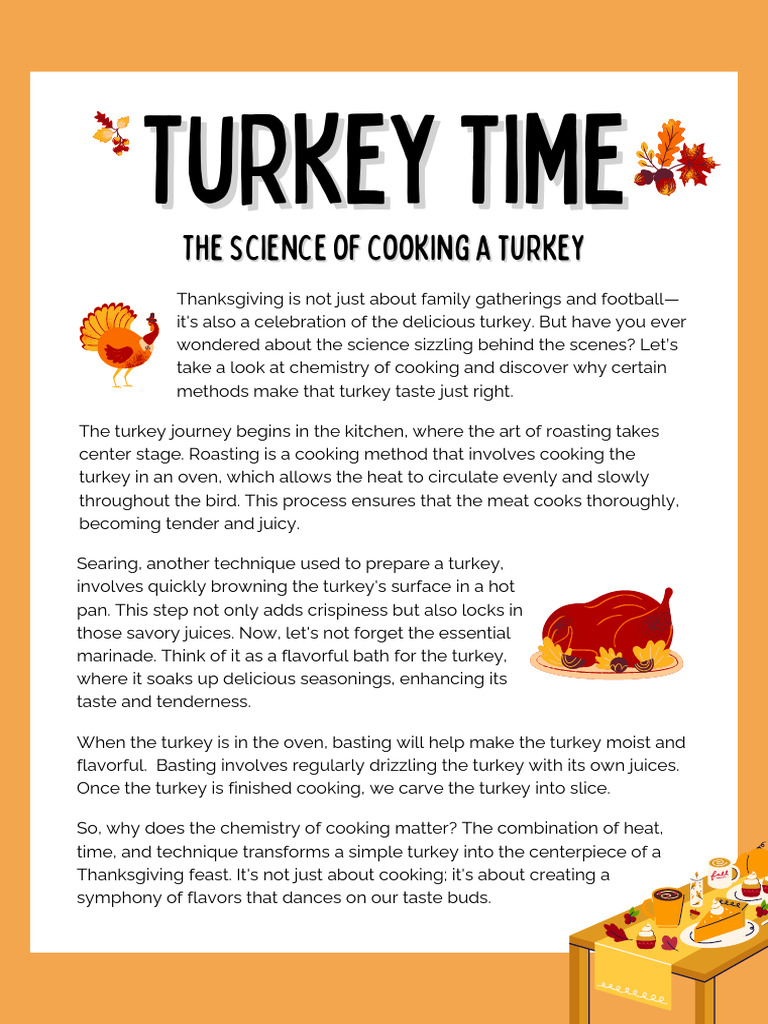 Thanksgiving Reading Comp Worksheet in Orange White Illustrative Style ...