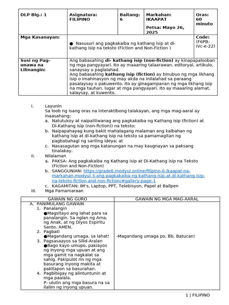 Filipino 6 | PDF