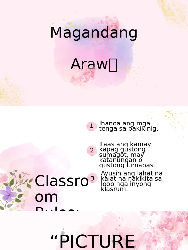 Filipino PPT Week 1 Day 1 | PDF