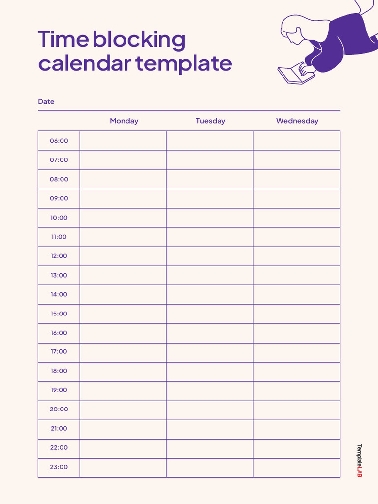 Time Blocking Calendar Template | PDF