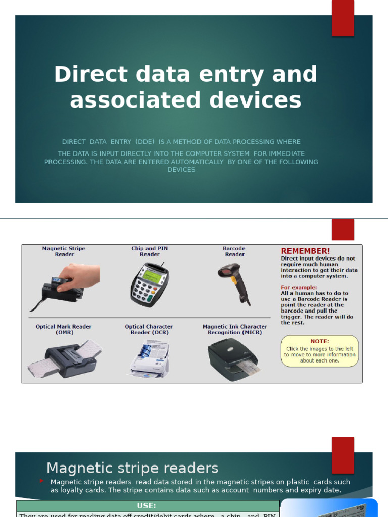 Direct Data Entry Methods Explained | PDF | Radio Frequency ...
