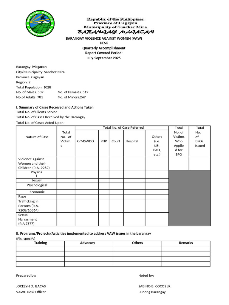 Quarter Report Vawc | PDF