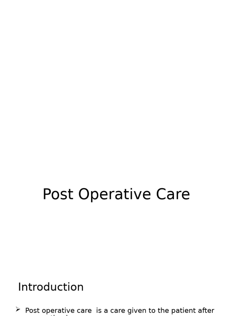 Post operative care and complication_170718095143 | PDF | Anesthesia ...