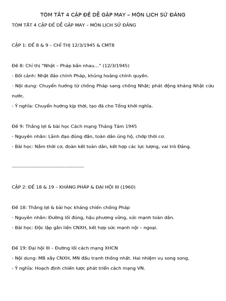 Tom Tat 4 Cap de LSDang | PDF