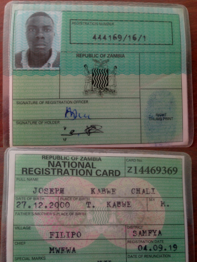 Green National Registration Card | PDF