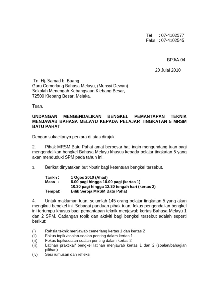 Surat Jemputan | PDF