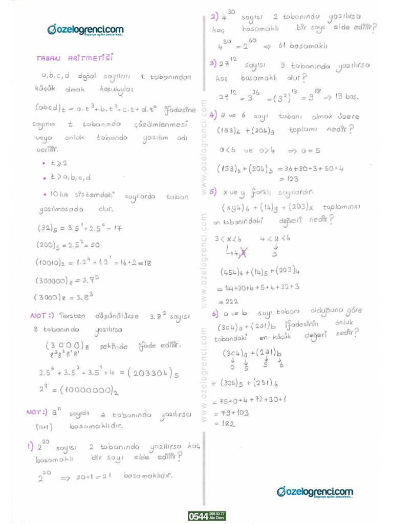 Taban Aritmetigi | PDF