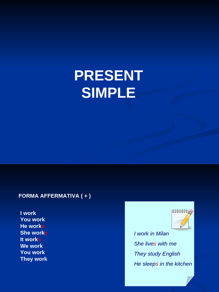Present Simple Affirmative and Negative Forms | PDF