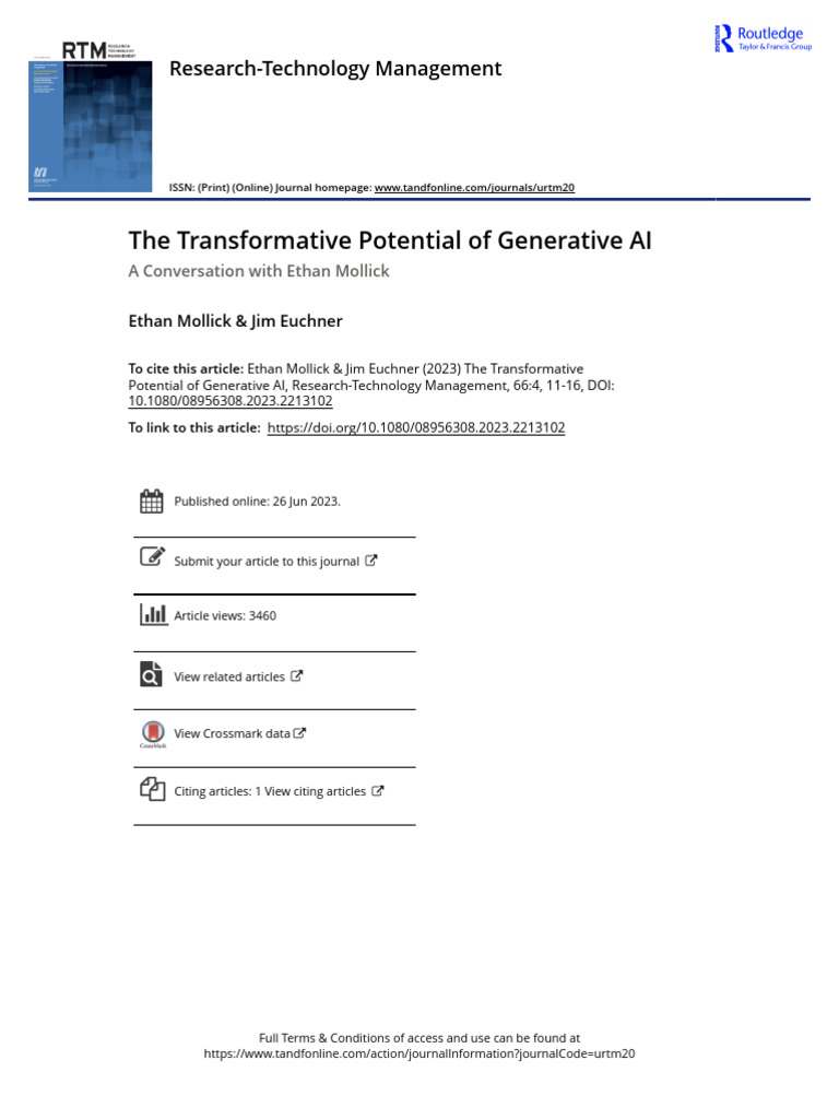 Generative AI's Transformative Impact | PDF | Artificial Intelligence ...