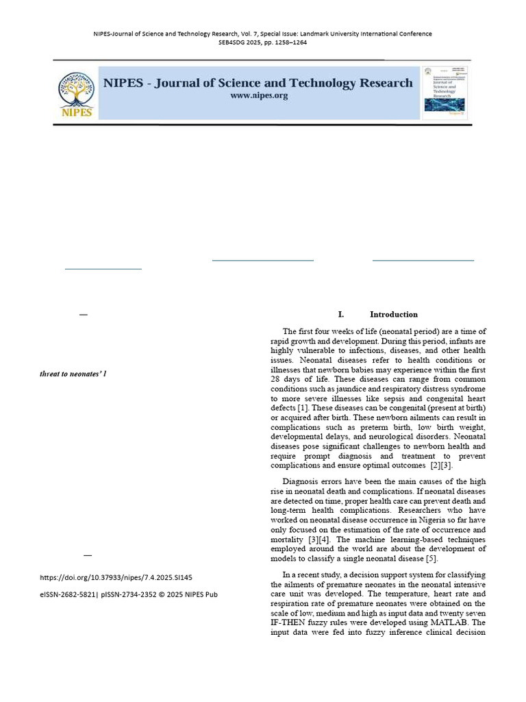 DL For Detecting Neonatal Diseases Using Local Data | PDF | Machine Learning | Deep Learning