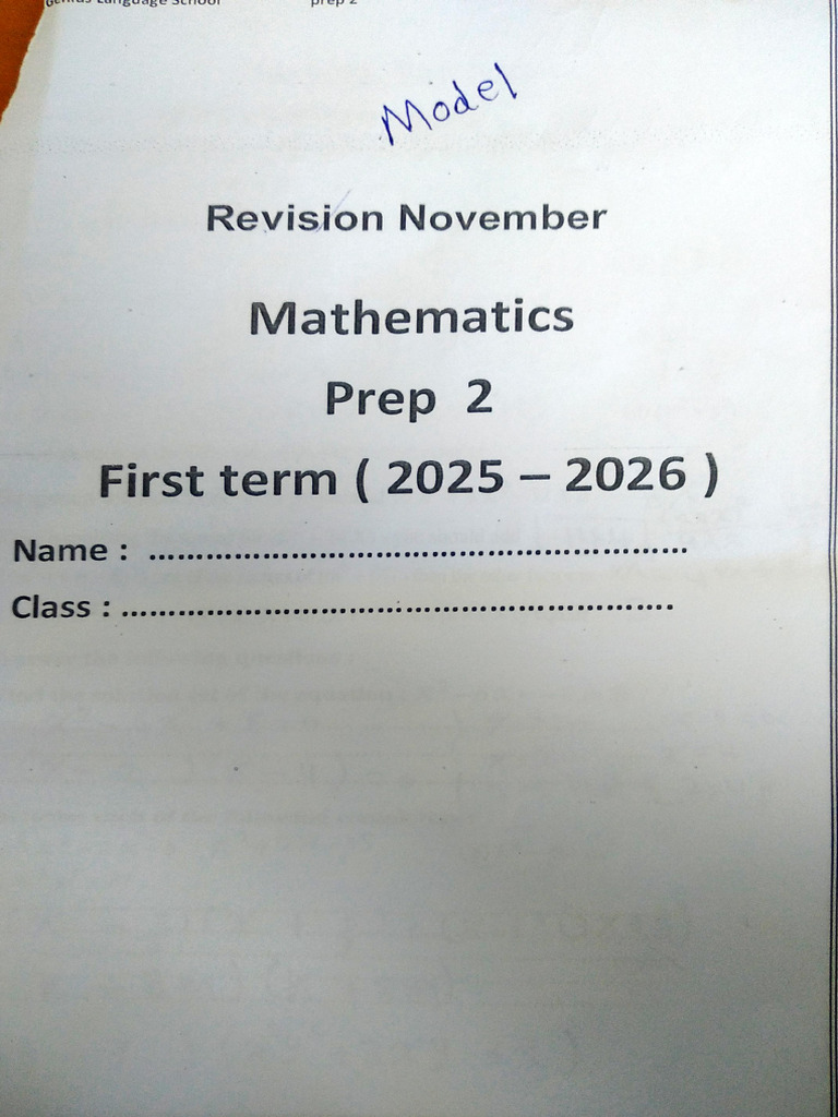 Math Prep 2 Model Answer | PDF | Mathematics | Algebra