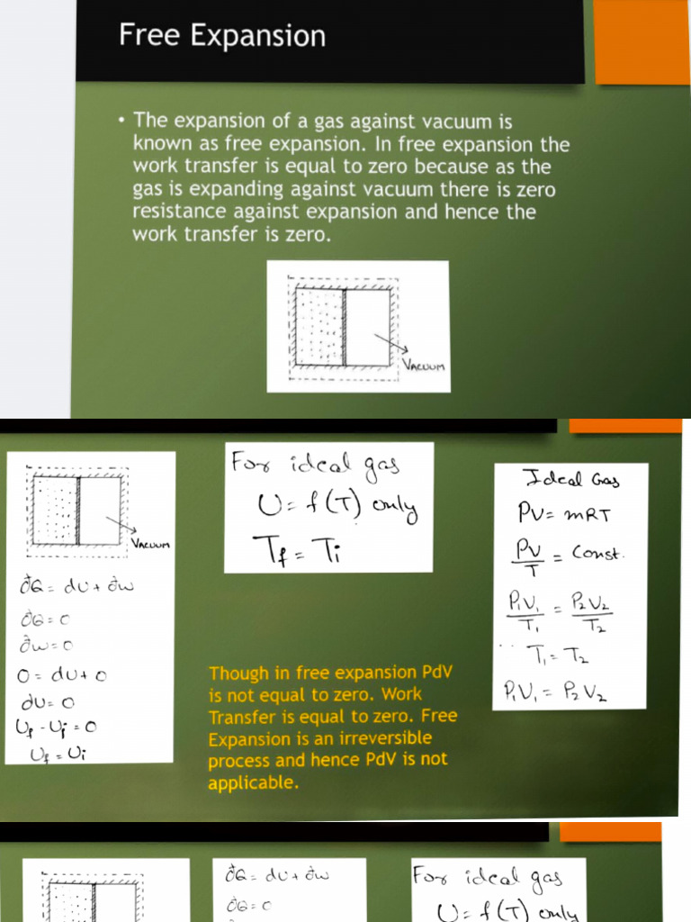 Free Expansion and SFEE 5 | PDF | Quantity | Gases