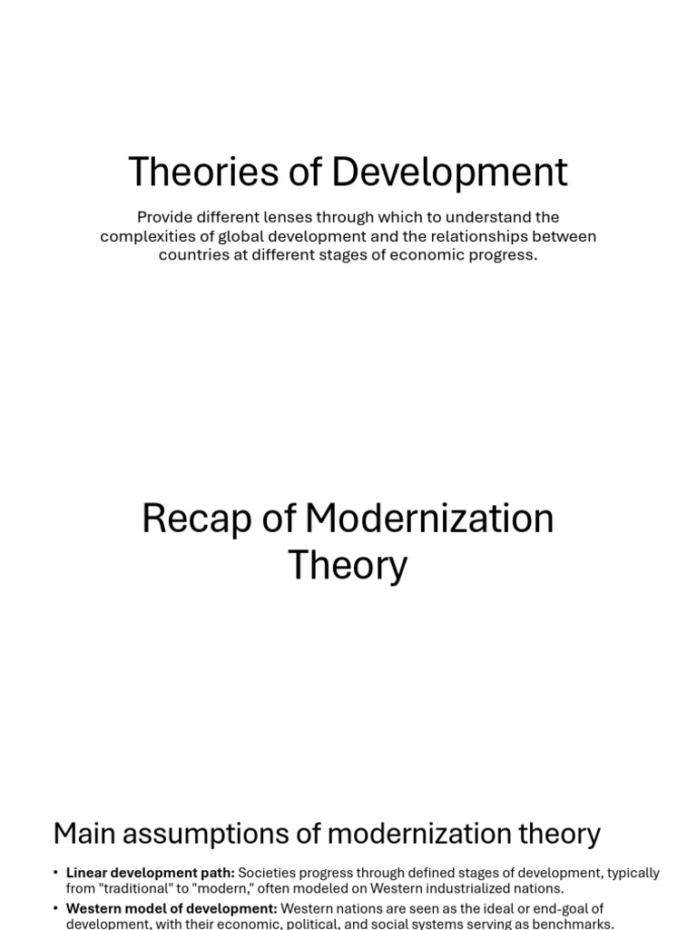 Development Theories: Modernization vs Dependency | PDF | Socialism ...