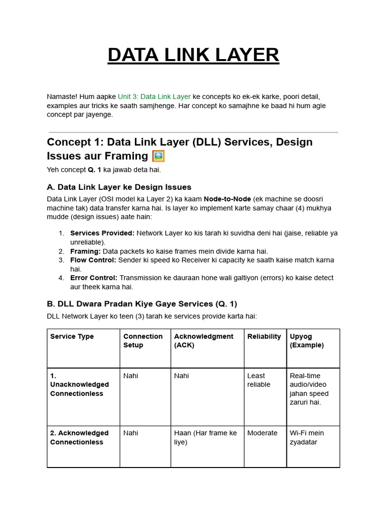 Data Link Layer | PDF | Communications Protocols | Internet Protocols