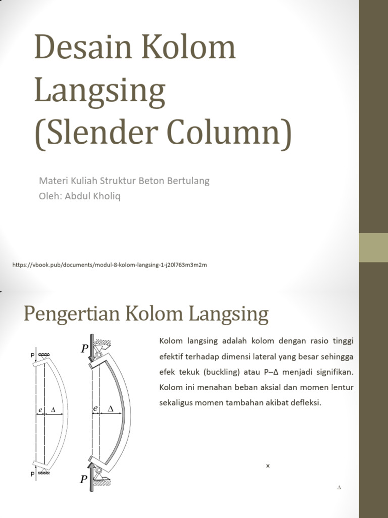 01 Desain Kolom Langsing AbdulKholiq | PDF