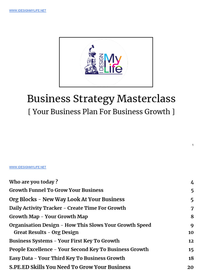 Final - Business Strategy Masterclass Candidate Workbook - 2021 | PDF