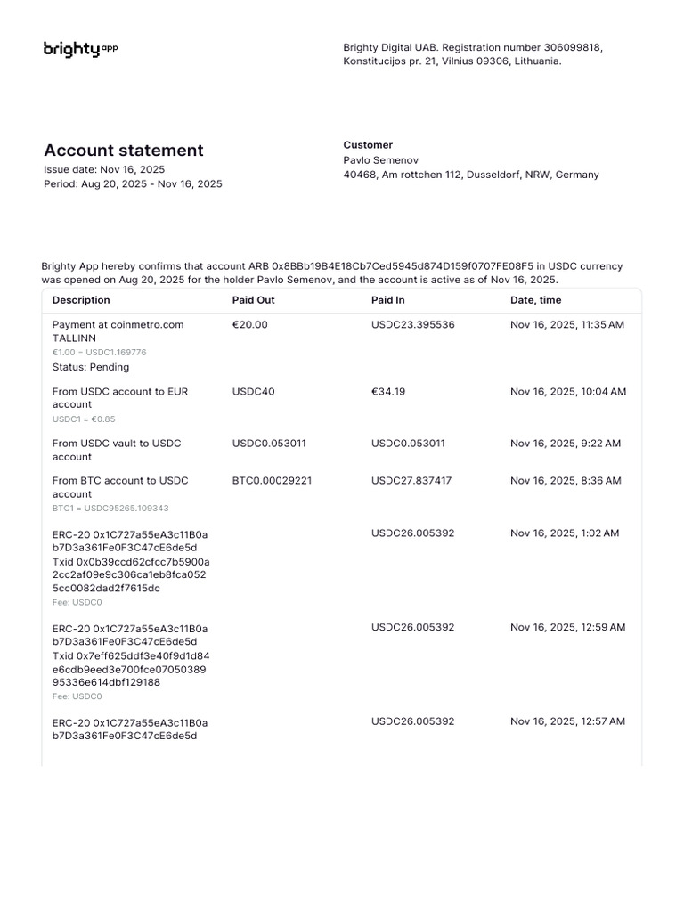 Account Statement | PDF
