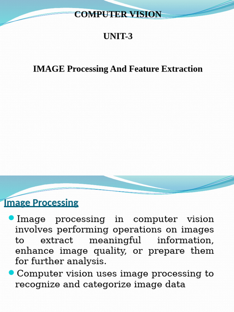 Computer Vision Unit 3 | PDF | Computer Vision | Image Segmentation