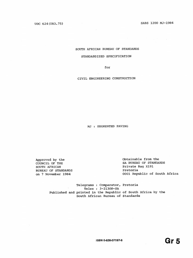 Sans 1200 MJ | PDF | Road Surface | Engineering Tolerance