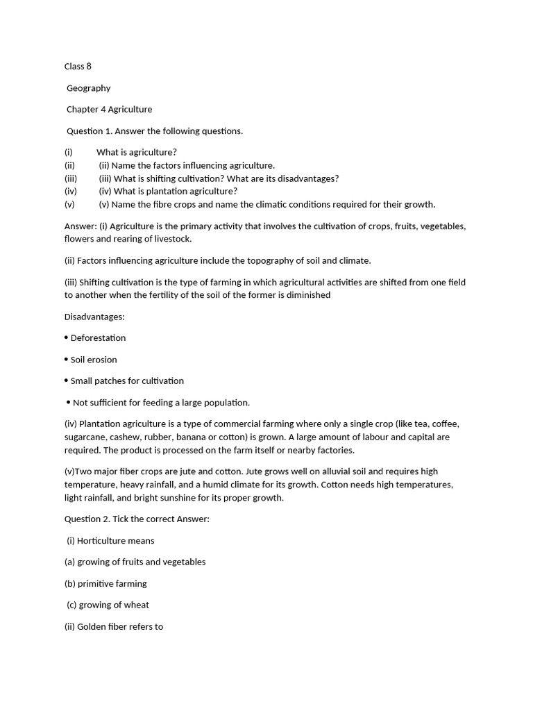 8th Agriculture | PDF | Agriculture | Intensive Farming