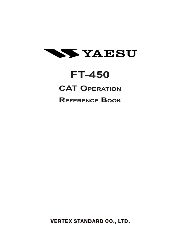 FT-450 CAT Operation Reference Book | PDF | Information And ...