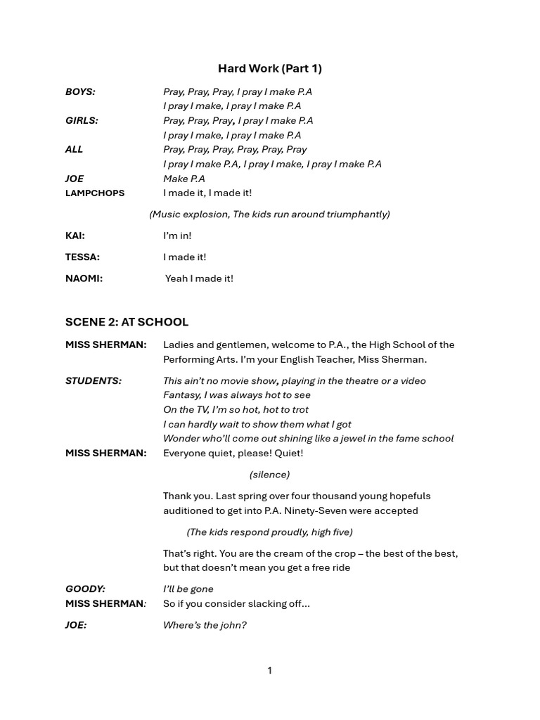 Hard Work | PDF | Performing Arts