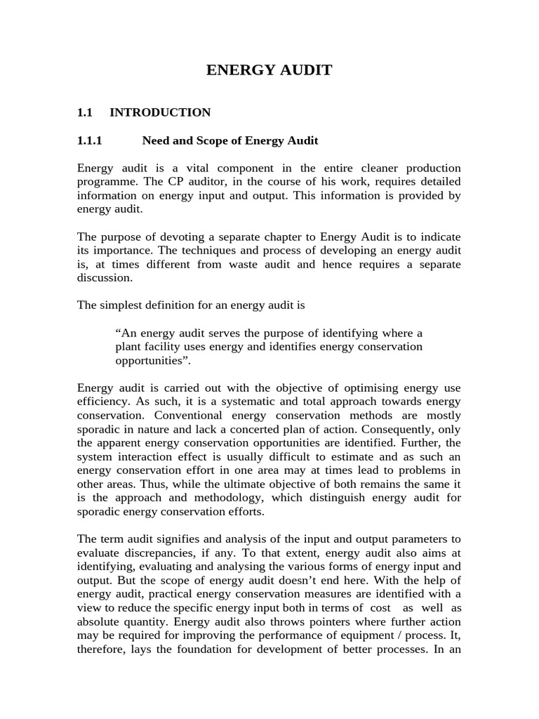 Energy Audit | PDF | Audit | Energy Conservation
