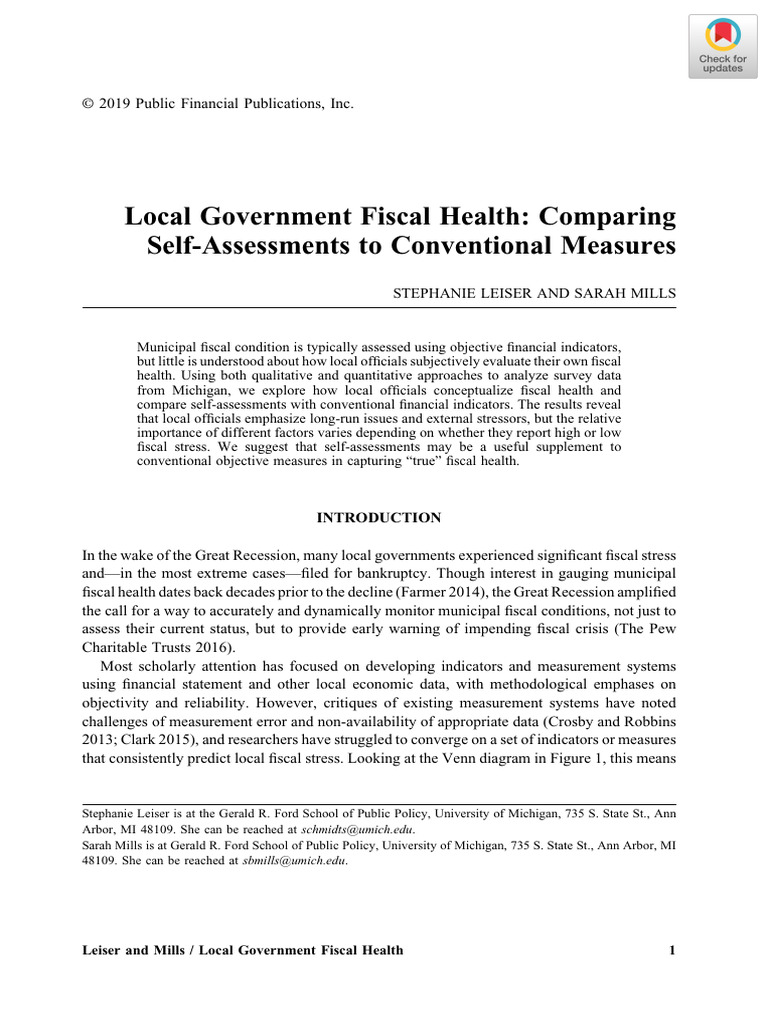 Local Government Fiscal Health Insights | PDF | Sampling (Statistics ...