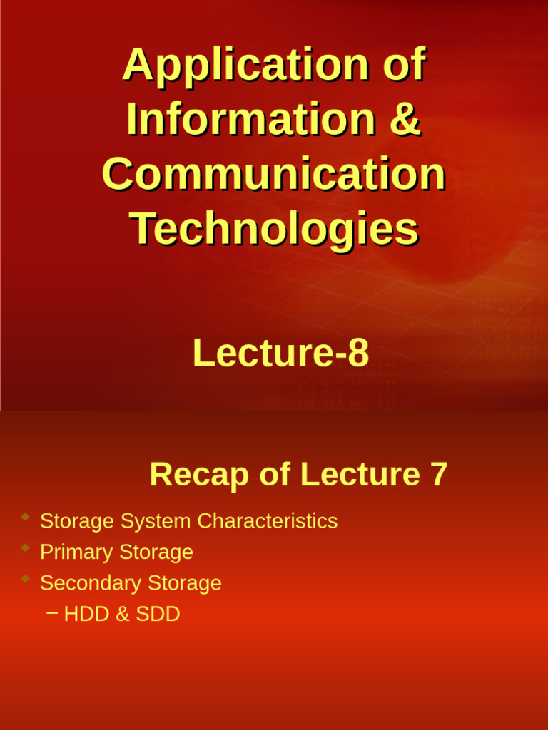 Lecture 08 AICT - CSC102 Power Point Slides | PDF | Computer Data ...
