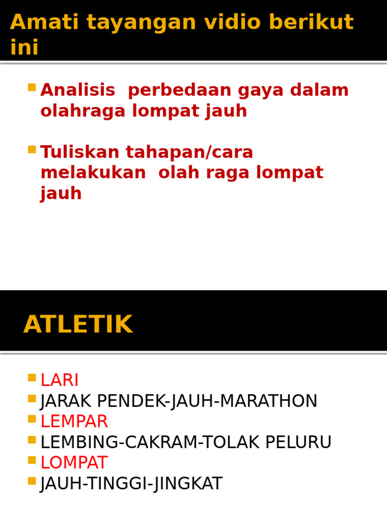 Pjok Lompat Jauh Kelas X | PDF