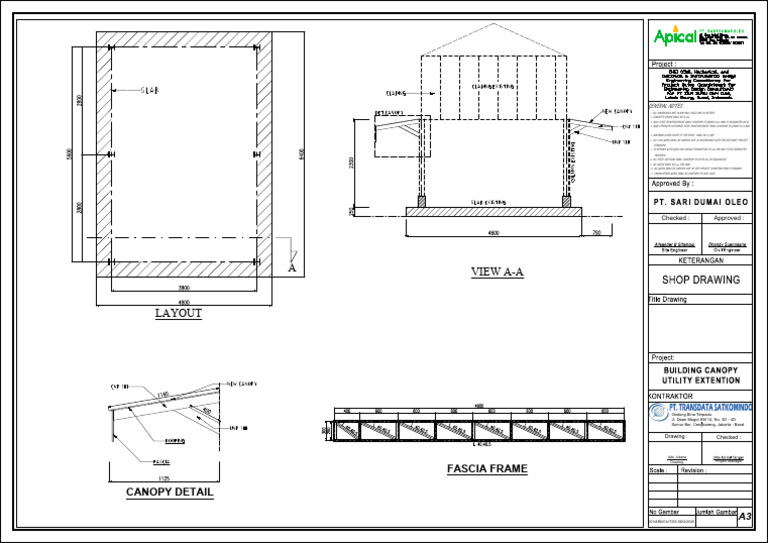 (Revisi 17-11-25) Canopy Utility Extention | PDF | Building Engineering ...