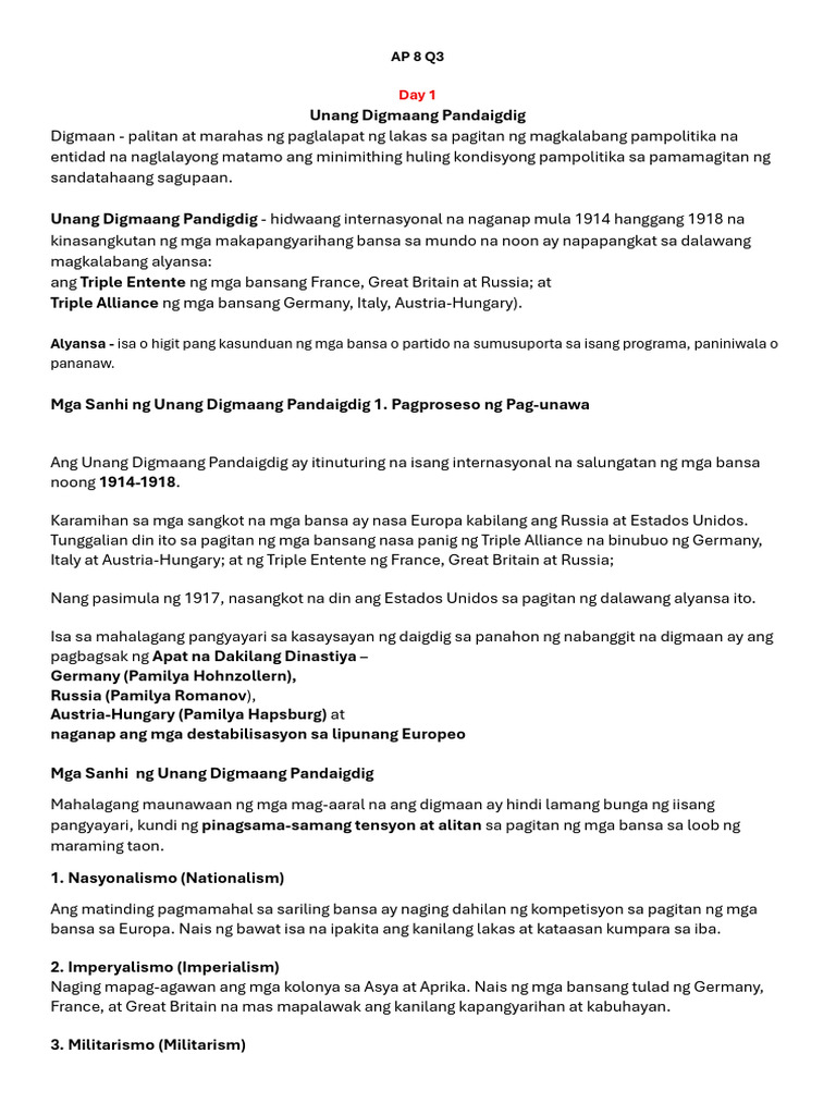 Ap 8 Q3 Week 1 | PDF
