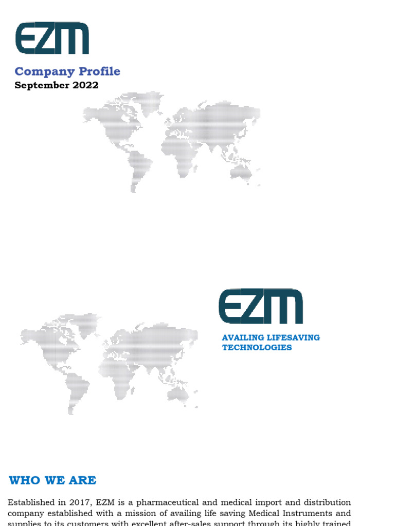 9.0 EZM Company Profile 2.0, With Financial Standing (Medical) | PDF ...