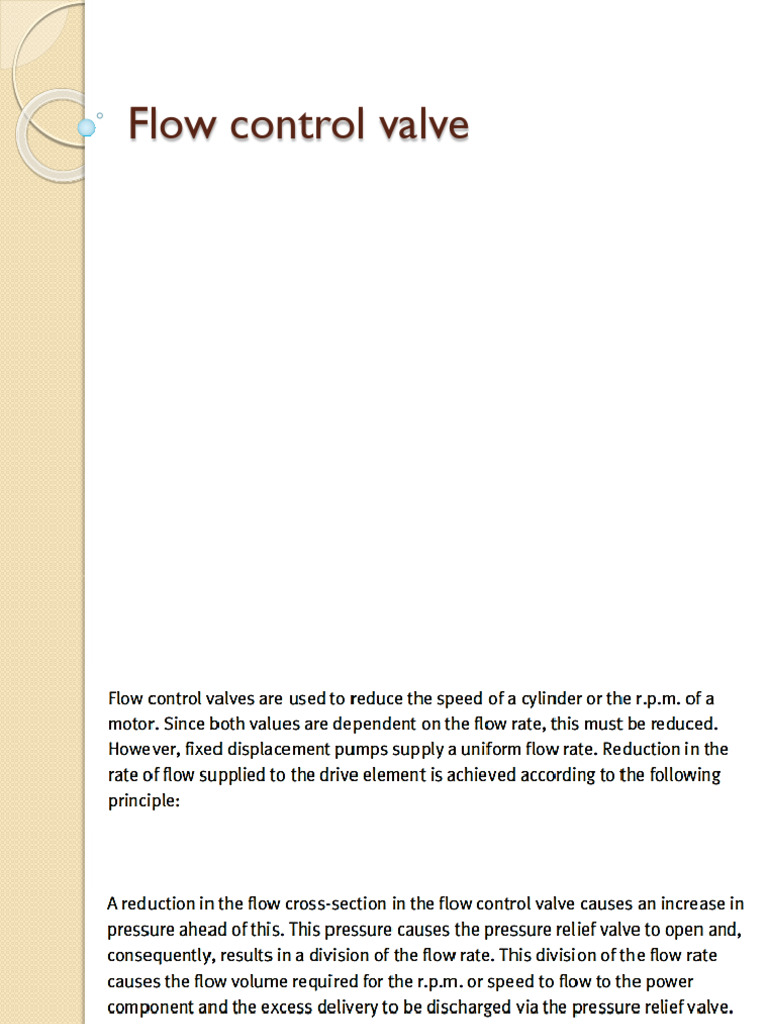 Types of Flow Control Valves Explained | PDF | Valve | Pump