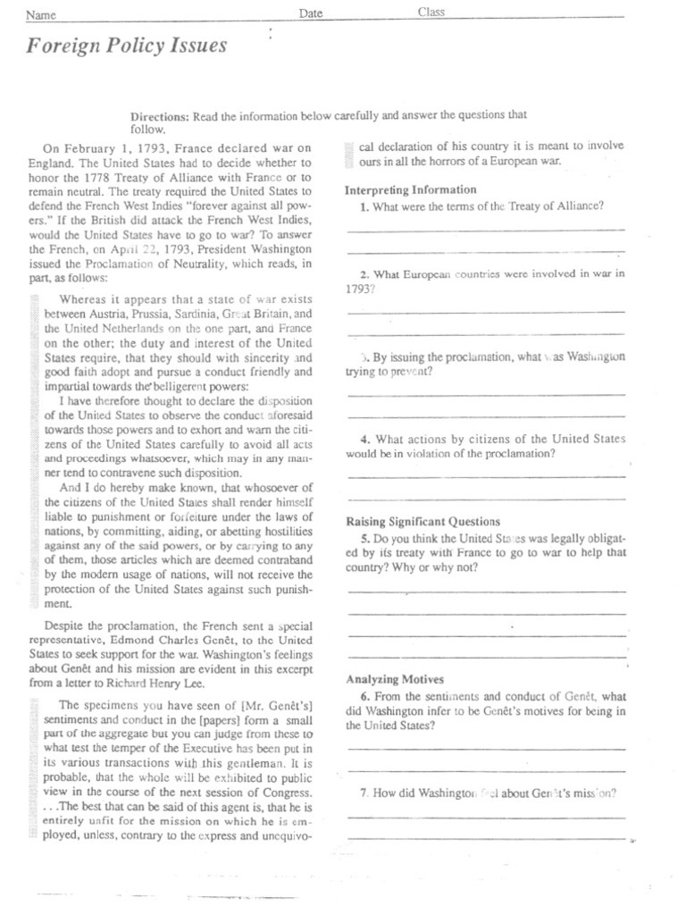 USUnit 4 Foreign Policy 1812 | PDF