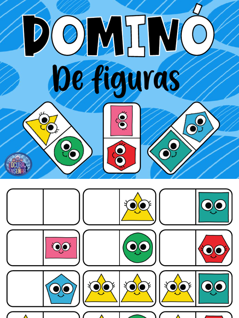 Dominó de Figuras Geométricas para Imprimir (Juego Educativo de ...