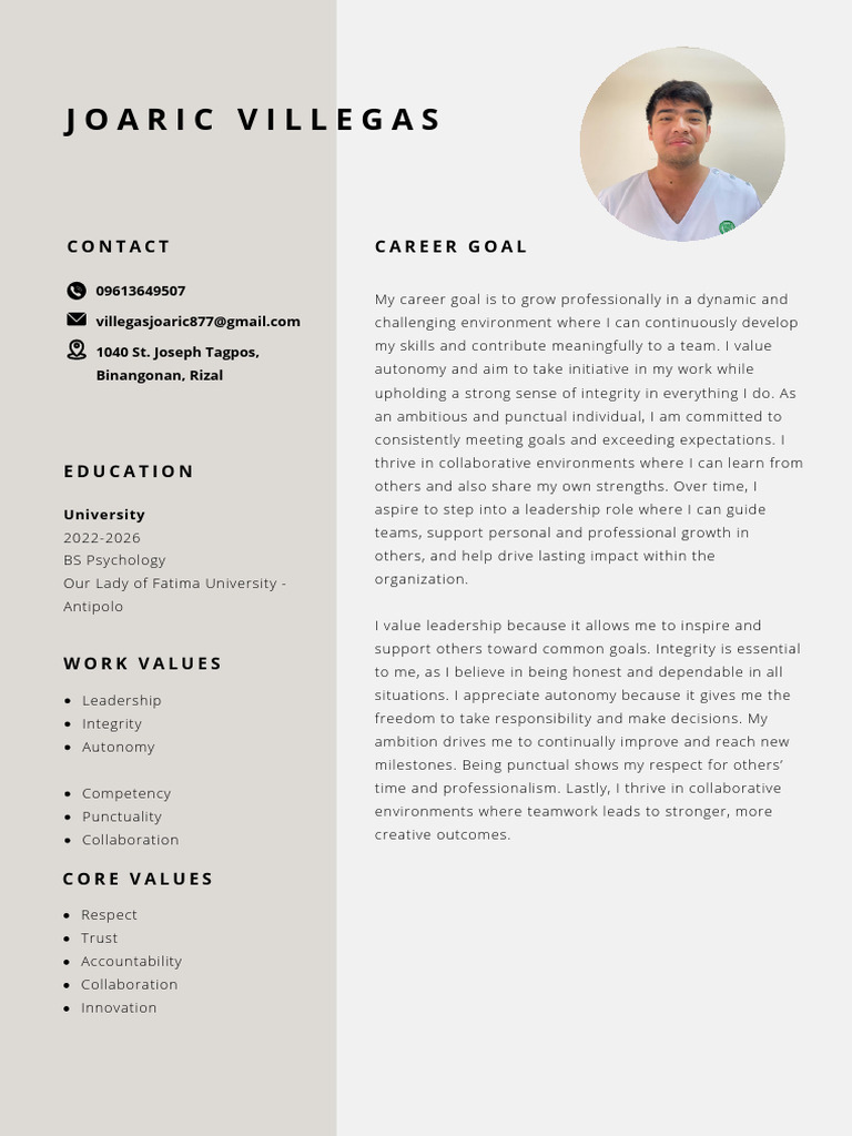 VAED - Resume - Joaric Villegas | PDF