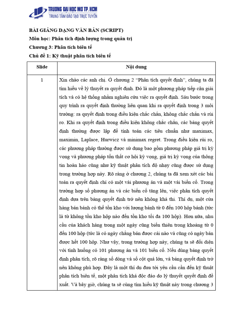Bài Gi NGD NGV NB N (Script) Môn H C: Phân Tích NHL NG Trong Qu NTR CH ...