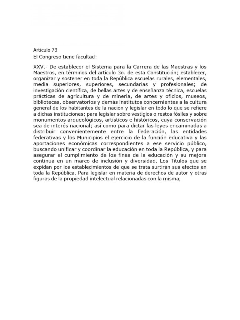 Artículo 73 | PDF