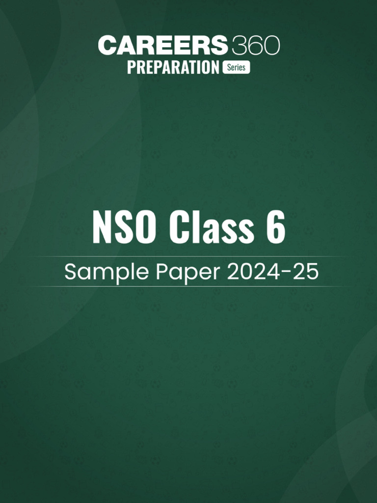 NSO Class 6 Sample Paper 2024-25 - 1738992535298 | PDF
