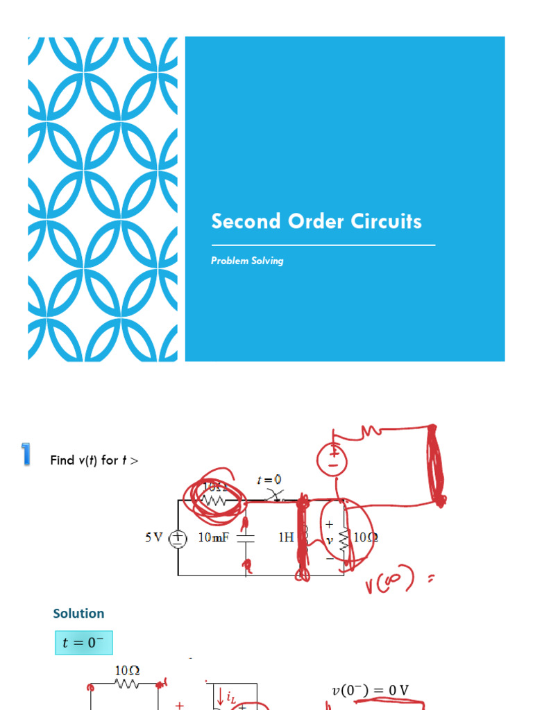 DC CIRCUITS - Second Order Circuits - Problem Solving | PDF