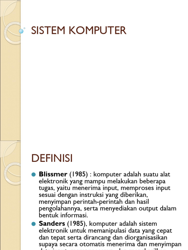 Definisi dan Struktur Sistem Komputer | PDF