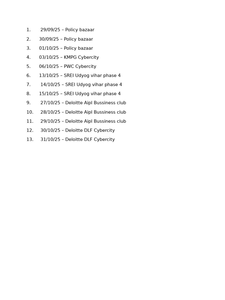 Working Days | PDF