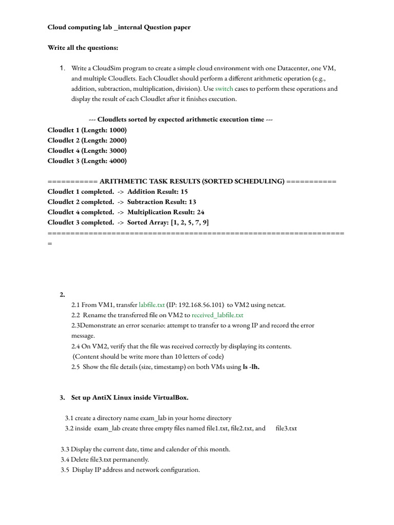 CC - Lab Internal Paper | PDF