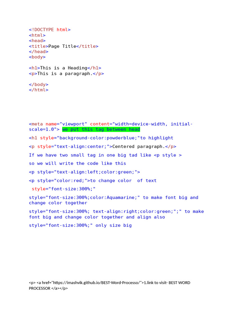 HTML Code | PDF | Web Development | Computing