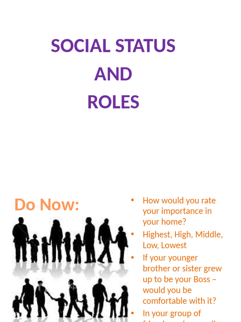 Social status and roles | PDF | Social Status | Social Stratification