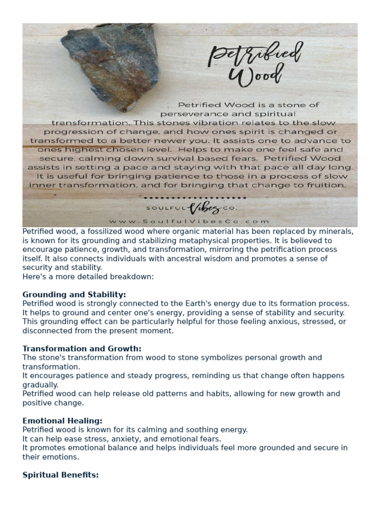 Gemstones - Wood Stone | PDF