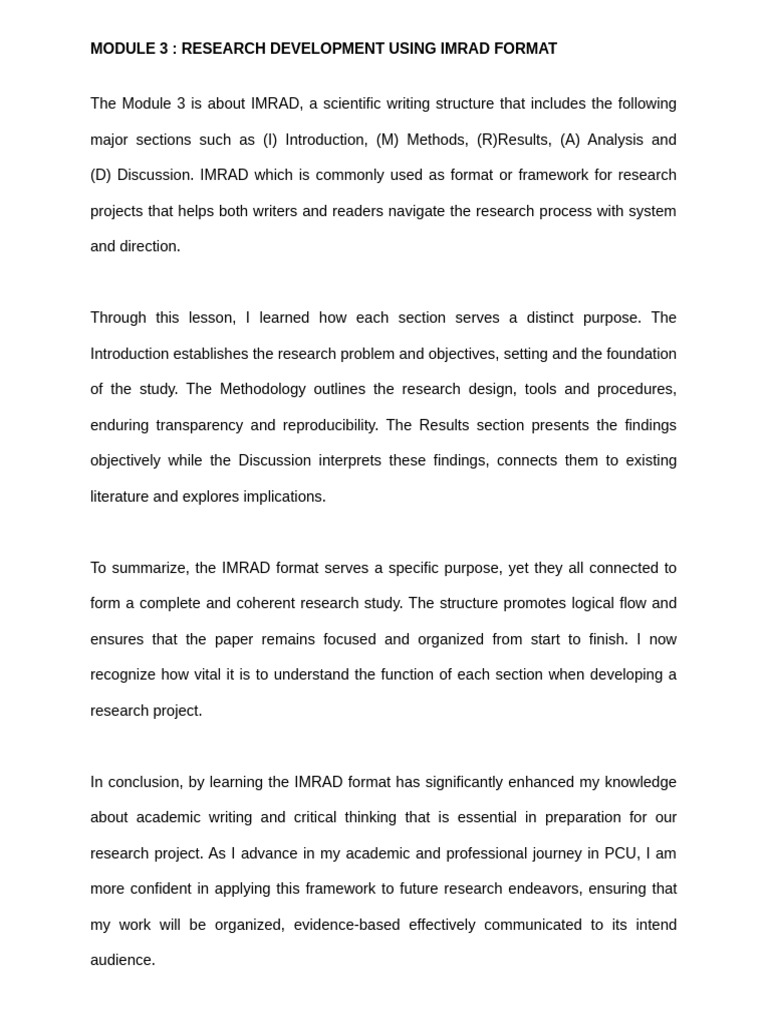 Understanding IMRAD for Research Writing | PDF