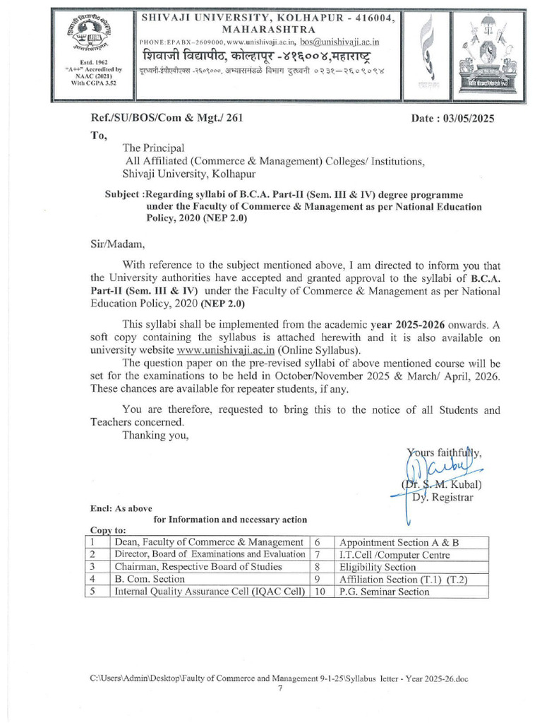 Bca Part II Sem III and IV Nep 2.0 Syllabus 2025-26 | PDF | Bootstrap ...